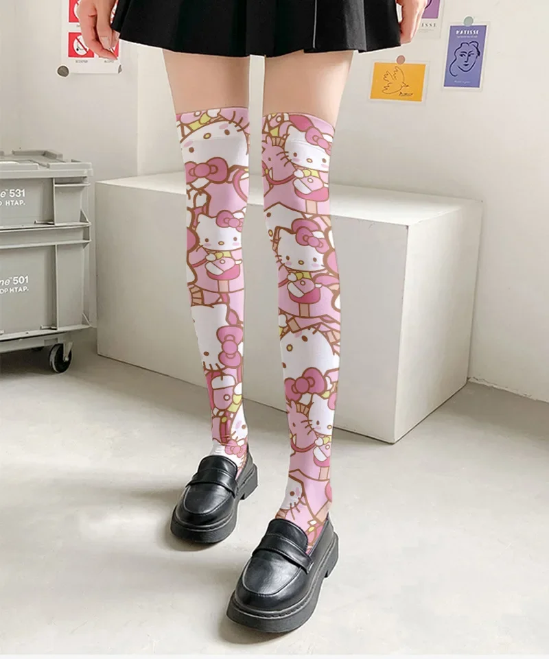 Brandclub - Kawaii Hello Kitty Girl Stockings Sanrio Pink Thin Anti ...