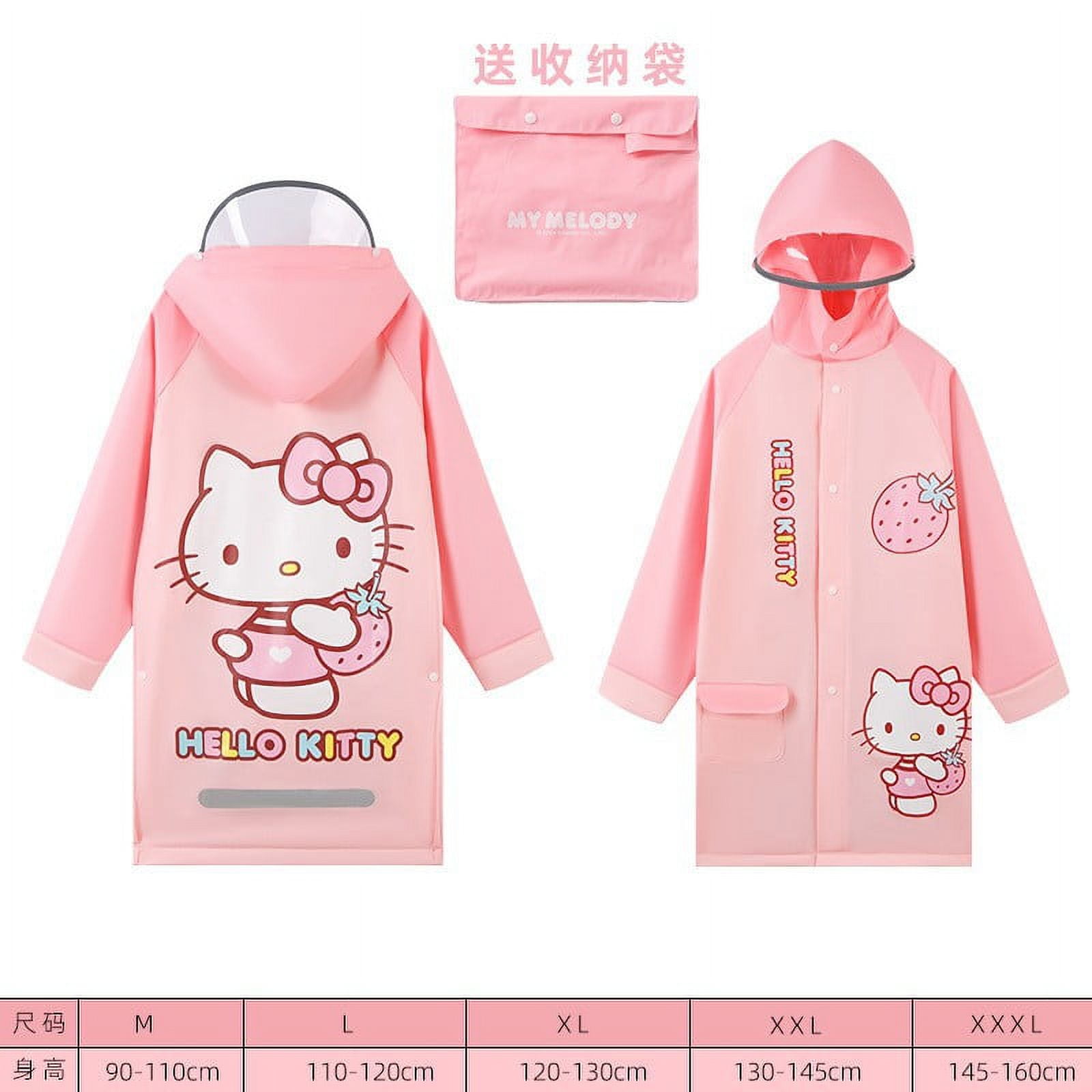 Kawaii Hello Kitty Kid Raincoat Sanrio Kuromi My Melody Cinnamoroll Children Boy Girl Rain ...