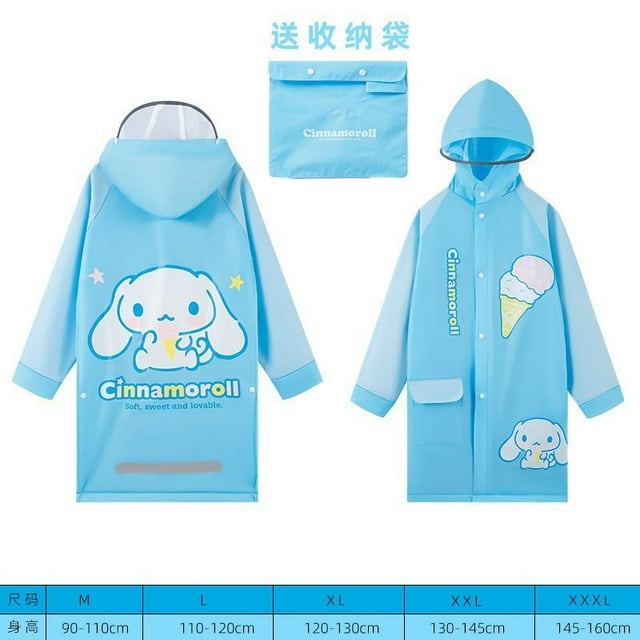 Kawaii Hello Kitty Kid Raincoat Sanrio Kuromi My Melody Cinnamoroll Children Boy Girl Rain ...