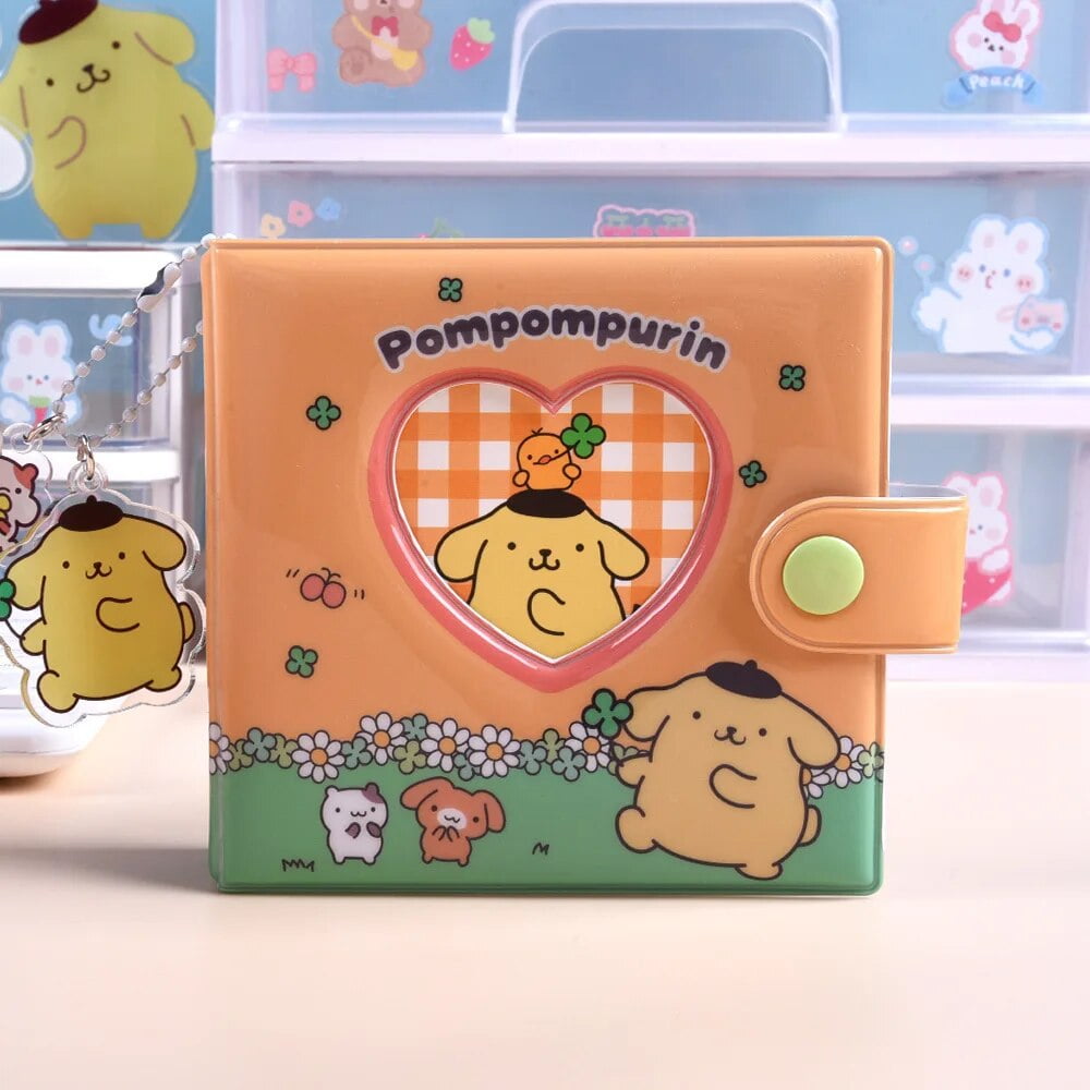Kawaii Hello Kitty Kuromi Cinnamoroll Purin Pochacco Binder Photo Album ...