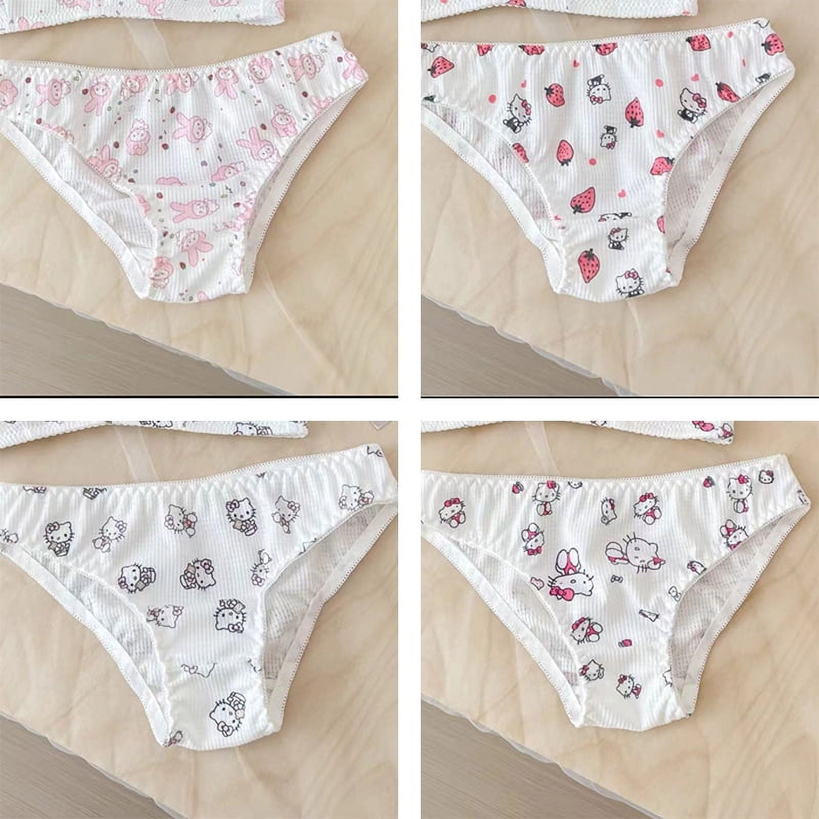 Kawaii Hello Kitty Melody Cartoon Anime Cute Briefs Women Panties ...