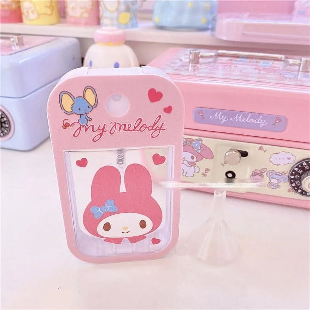 Kawaii Hello Kitty Perfume Spray Bottle Sanrio Kuromi Travel Portable ...