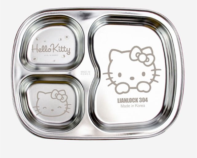 Kawaii Hello Kitty Plate Sanrio Anime 304 Stainless Steel Dining ...