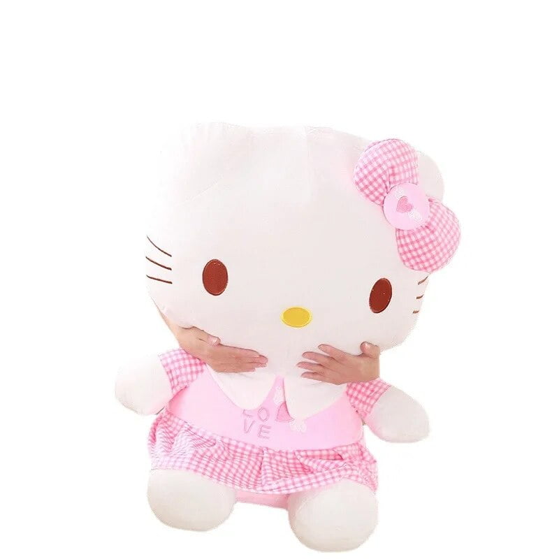 Kawaii Hello Kitty Plush Dolls Big Size Kt Cat Pillow Stuffed Toy Cat ...