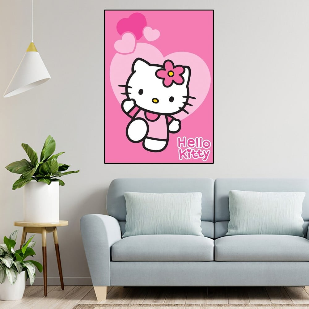 Kawaii Hello Kitty Poster Home Room Decor Aesthetic Art Wall Painting Stickers ZYN - Walmart.com