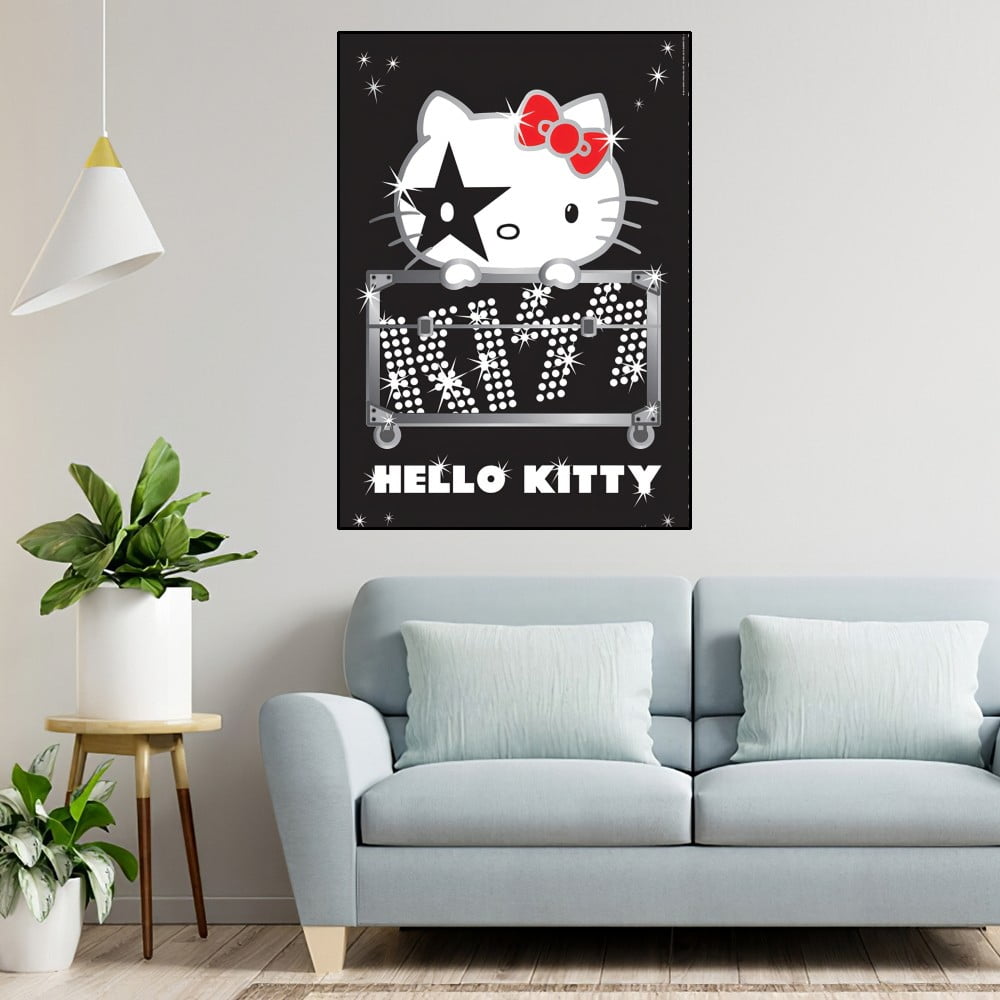 Kawaii Hello Kitty Poster Home Room Decor estetica Art Wall Painting ...