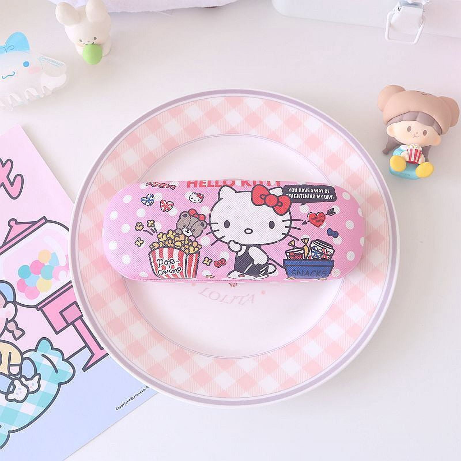 Kawaii Hello Kitty Sanrio Glasses Case Y2K Anime Kuromi Cinnamoroll Pu ...