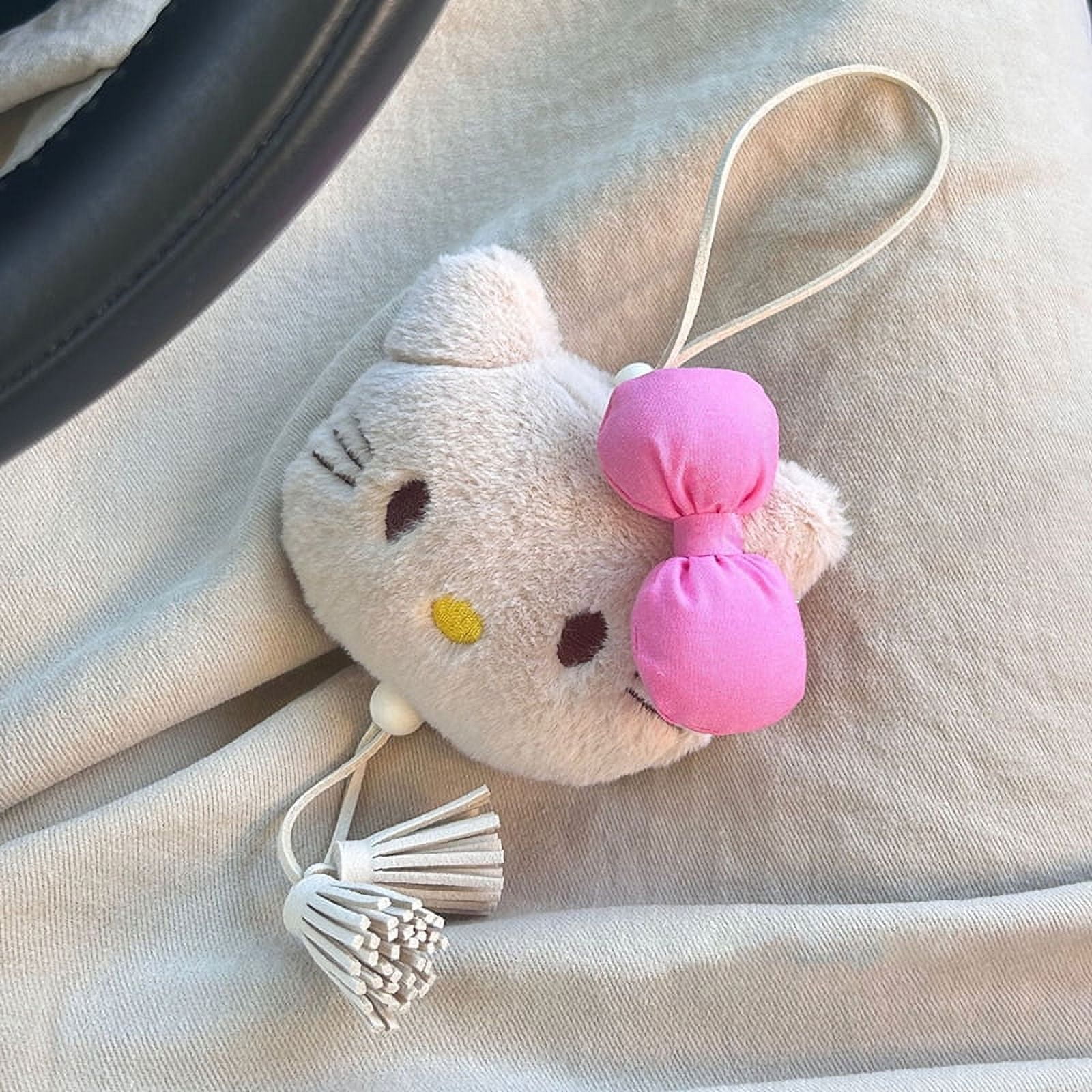 Kawaii Hello Kitty Sanrio Plush Toys Keychain Cute Hawaiian Swim Ring ...