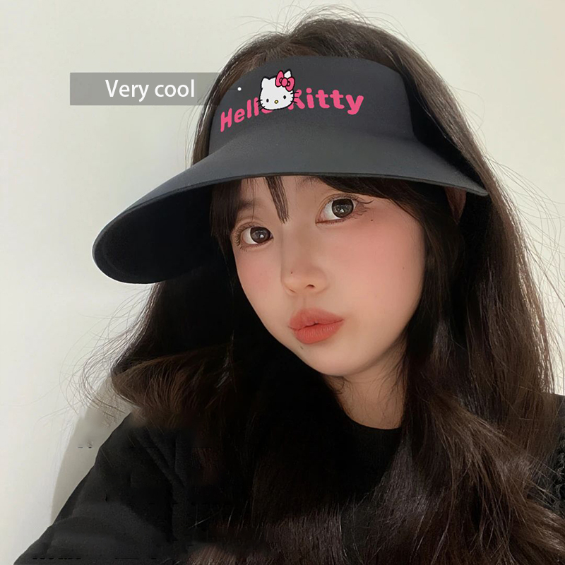 Kawaii Hello Kitty Sanrio Sun Hat Anime Kuromi Summer Ultraviolet-Proof ...