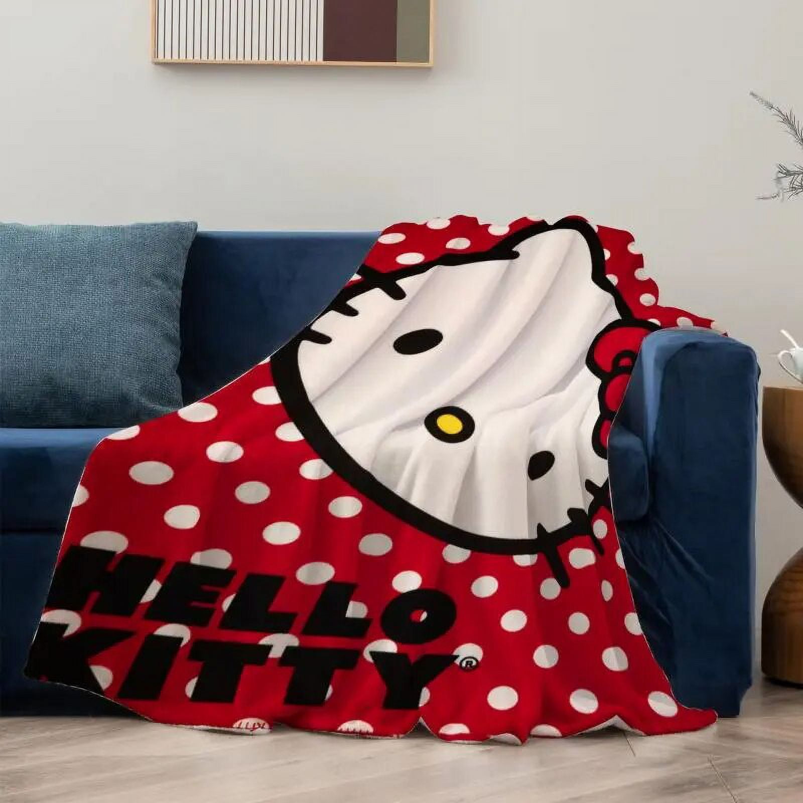 Kawaii Hello Kitty Soft Warm Flannel Anime Kt Cat Blanket 280Gsm Girls ...