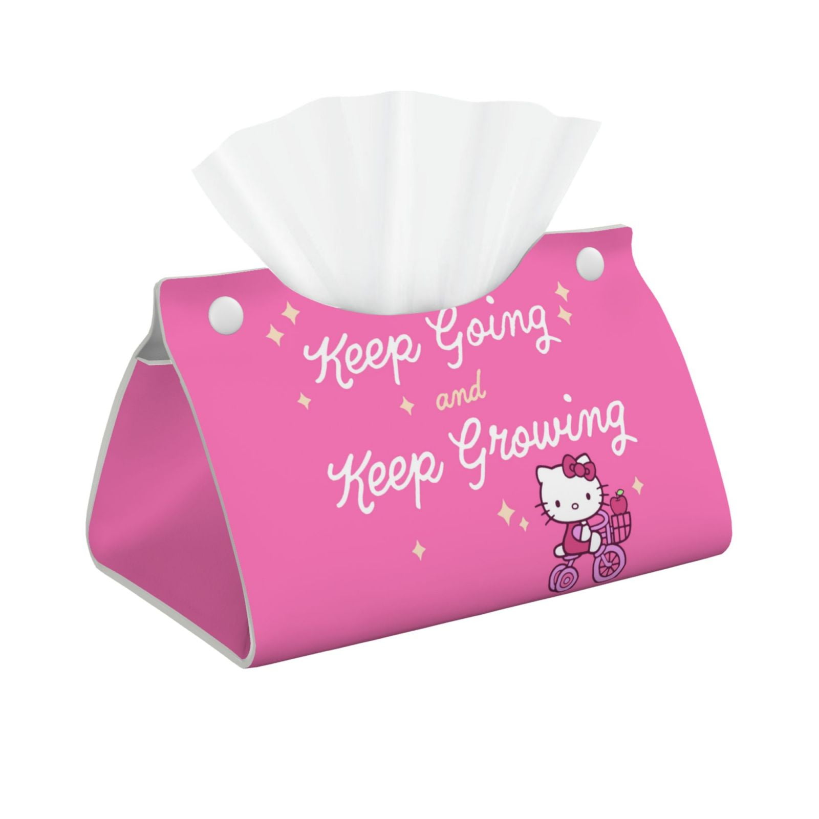 Kawaii Hello Kitty Tissue Box Cartoon PU Leather Cat Paper Napkin Case ...