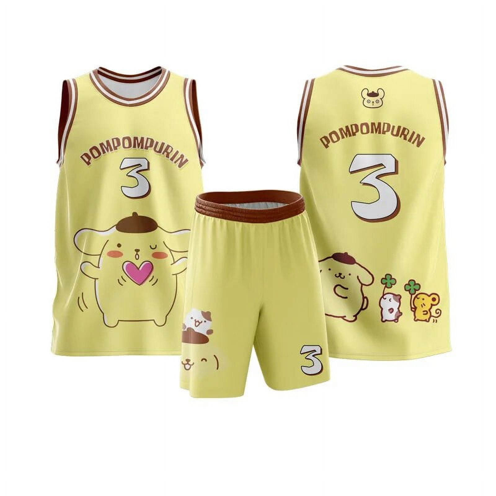 Kawaii Hello Kittys Basketball Jersey Set Anime Kuromi Melody Girls ...