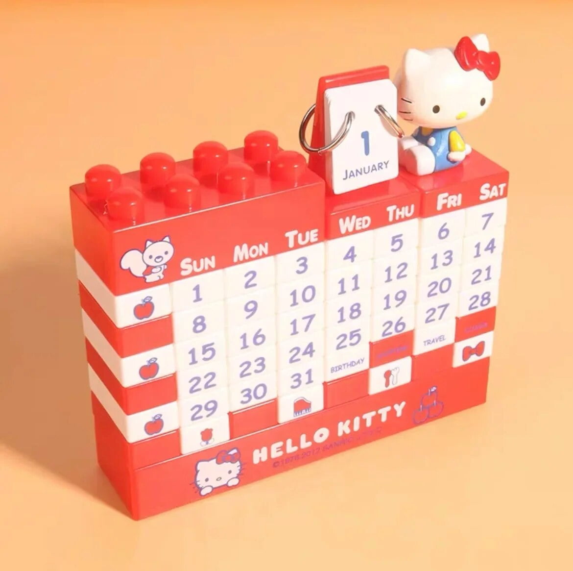 Kawaii Hello Kittys Creative Assembly Block Building Calendar Set Cute ...