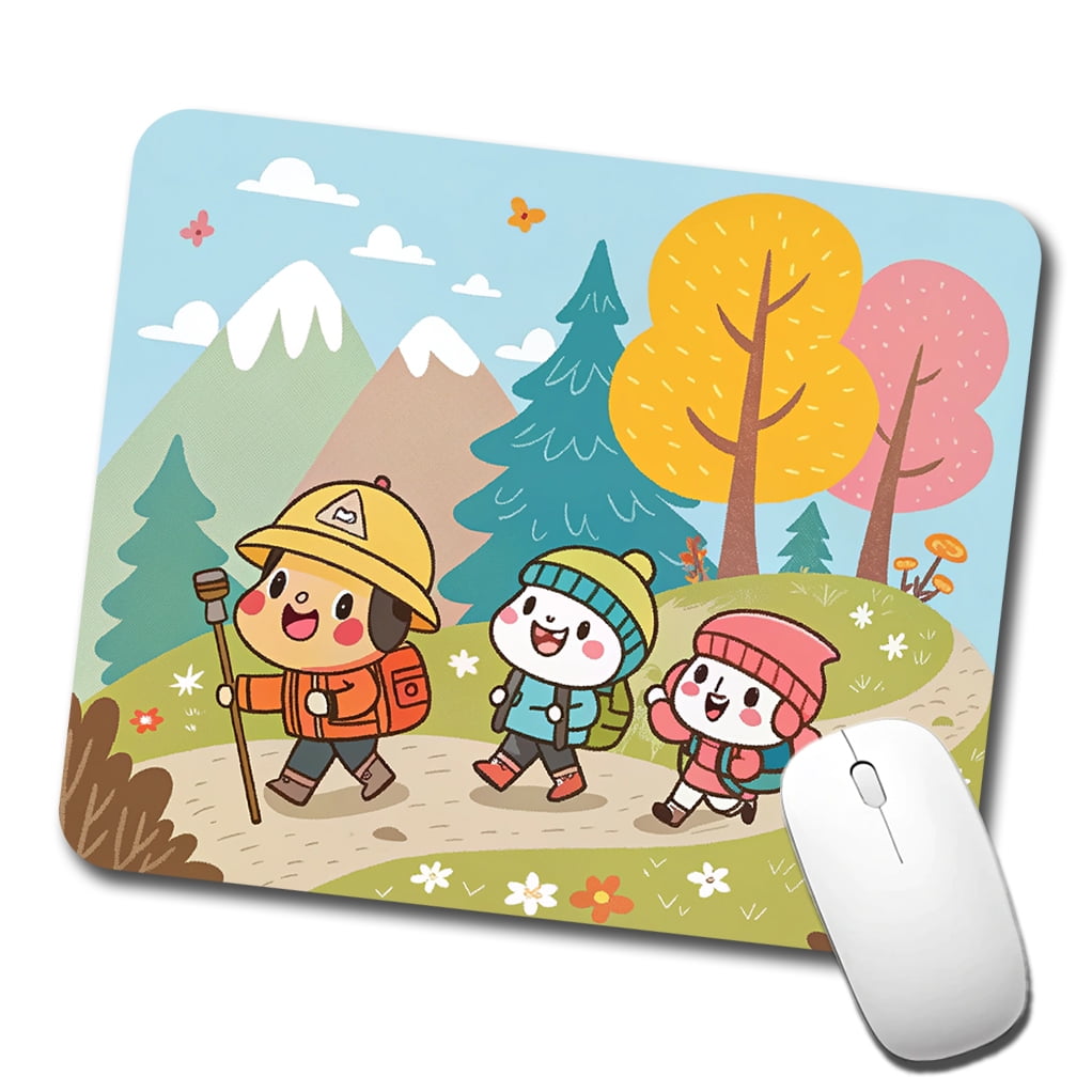 Kawaii Hiking Hikers Mouse Pad Low Profile Gaming Mat - Walmart.com