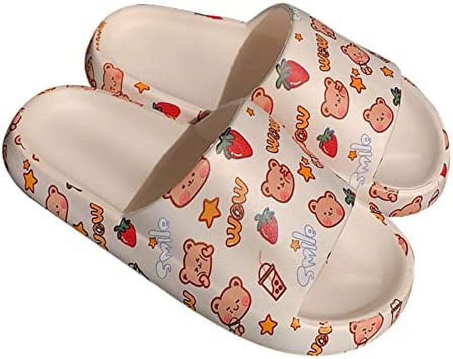 Kawaii House Slippers for Women Y2K Bear Cute Slippers for Women ...