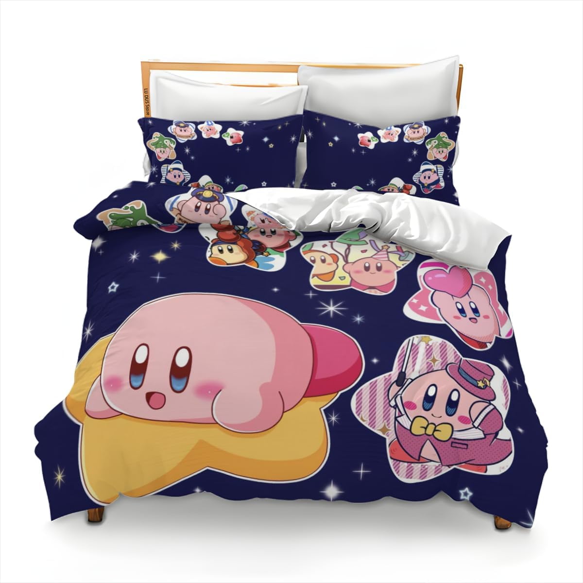Kawaii Kir-by Bed Cover Cute Cartoon Bedding Sets 3D Printed ...