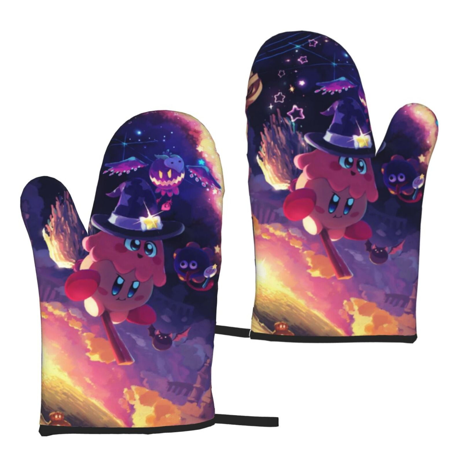 Kawaii Kirby Microwave Gloves Anti Scalding Heat Resistant Oven Mitts ...