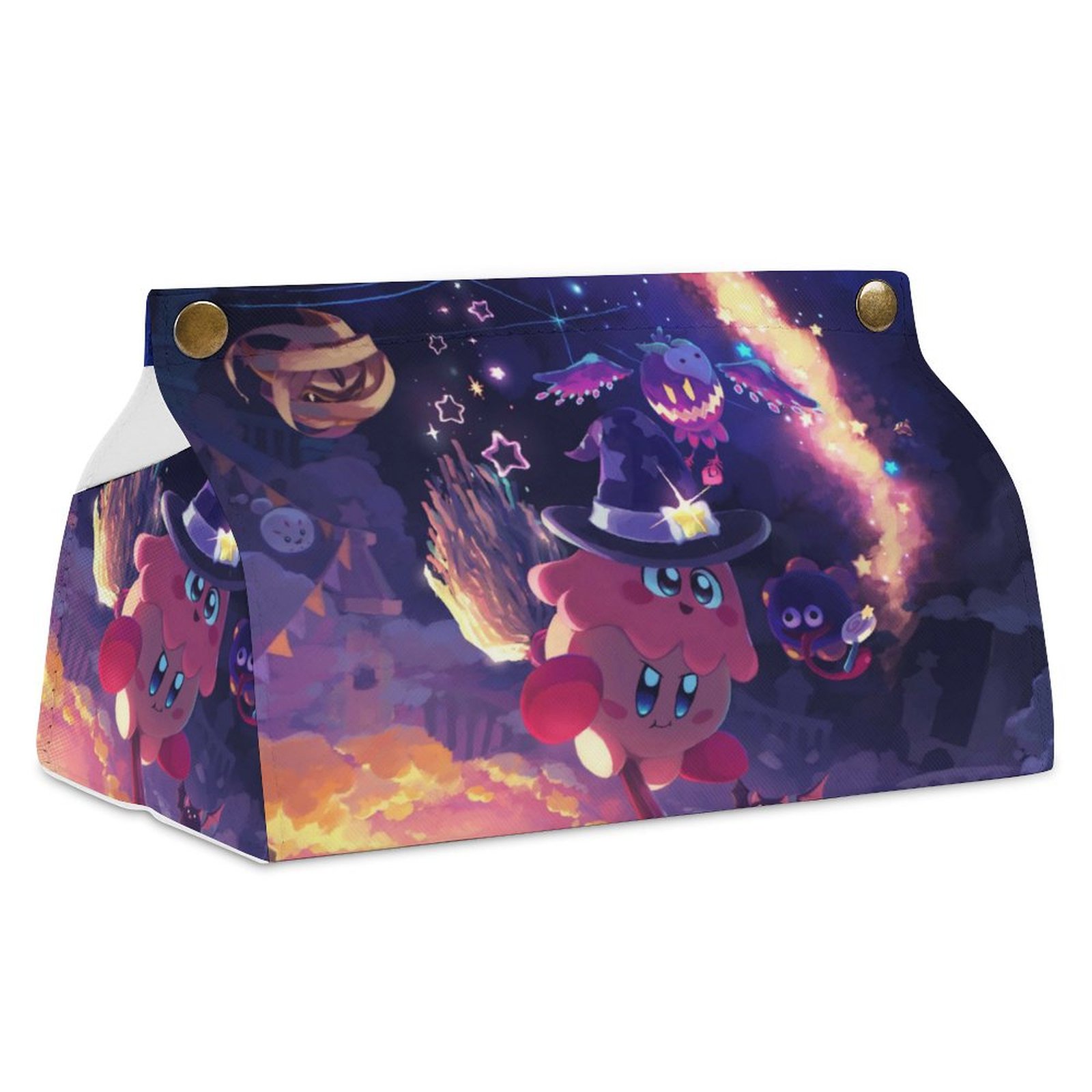 Kawaii Kirby Tissue Box Cover PU Tissue Paper Case Pouch Holder Bag ...