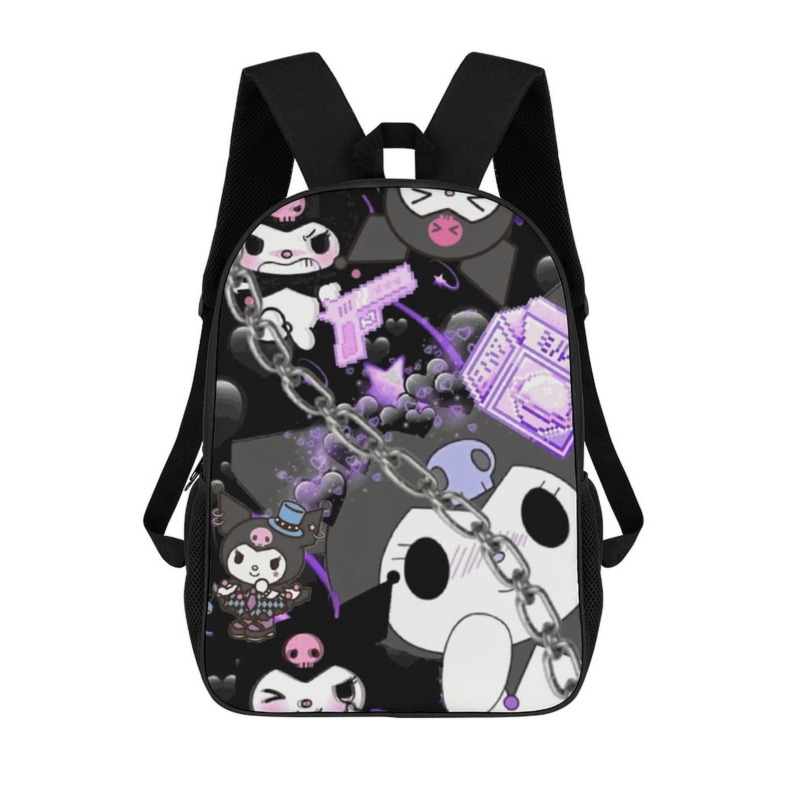 Kawaii Kuromi Backpack Cute Anime Bag Cartoon Backpack Black Bags ...