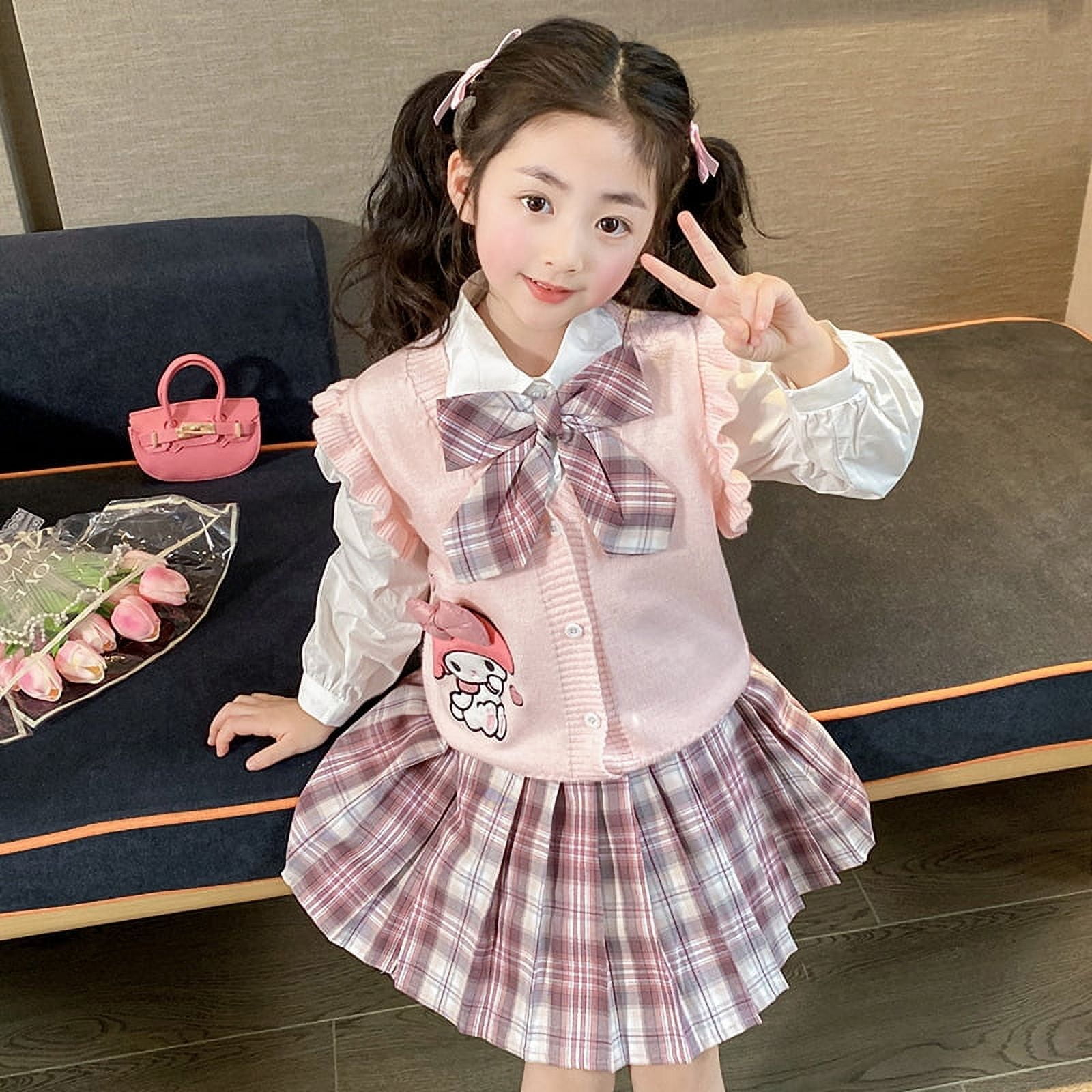 Kawaii Kuromi Children Three-piece School Uniform Set Sanrio My Melody ...