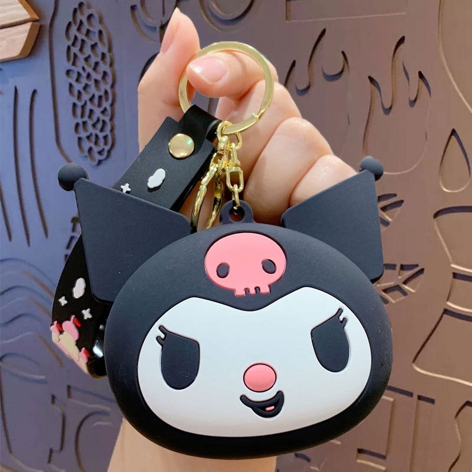 Kawaii Kuromi Coin Purse Keychain Cute Wallets for Teen Girls，Cartoon Wallet for Backpack ...