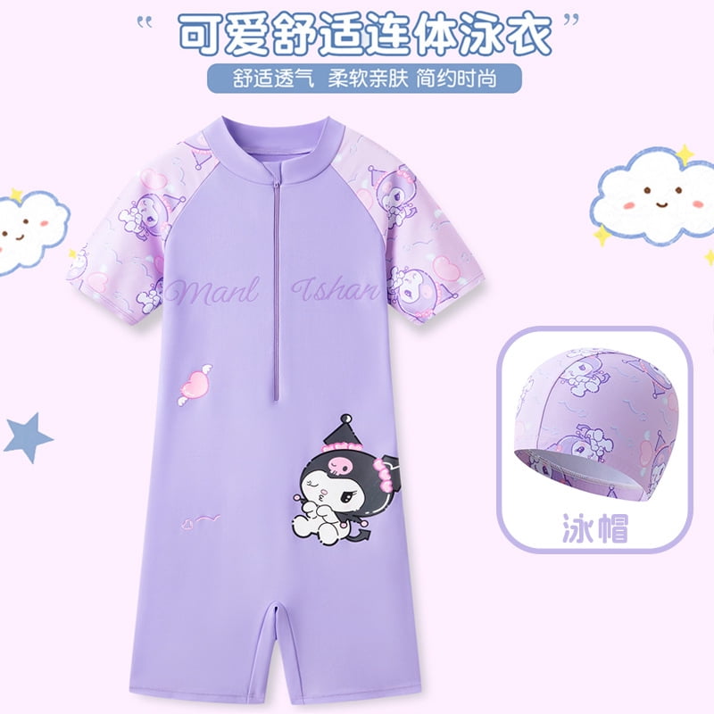 Kawaii Kuromi Conjoined Swimsuit My Melody Hot Spring Vacation Cute ...