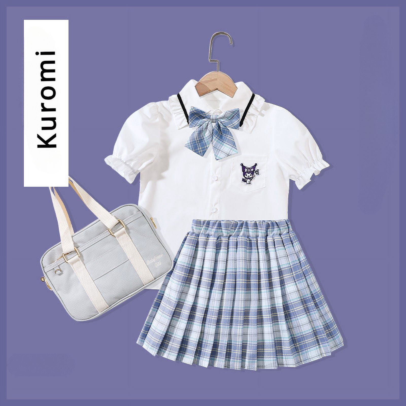 Kawaii Kuromi Girl JK Two Piece Set Sanrio Japanese School Uniform Cute ...