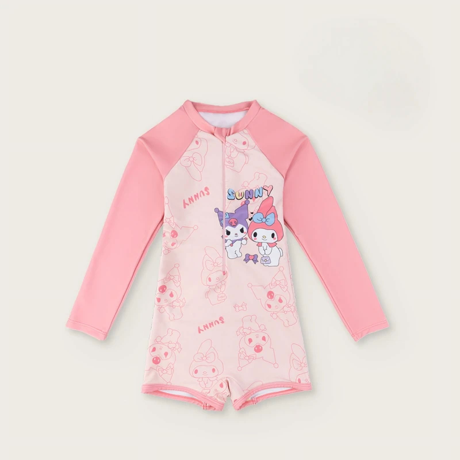 Kawaii Kuromi Girls One Piece Swimwear Sanrio new Summer My Melody Long ...