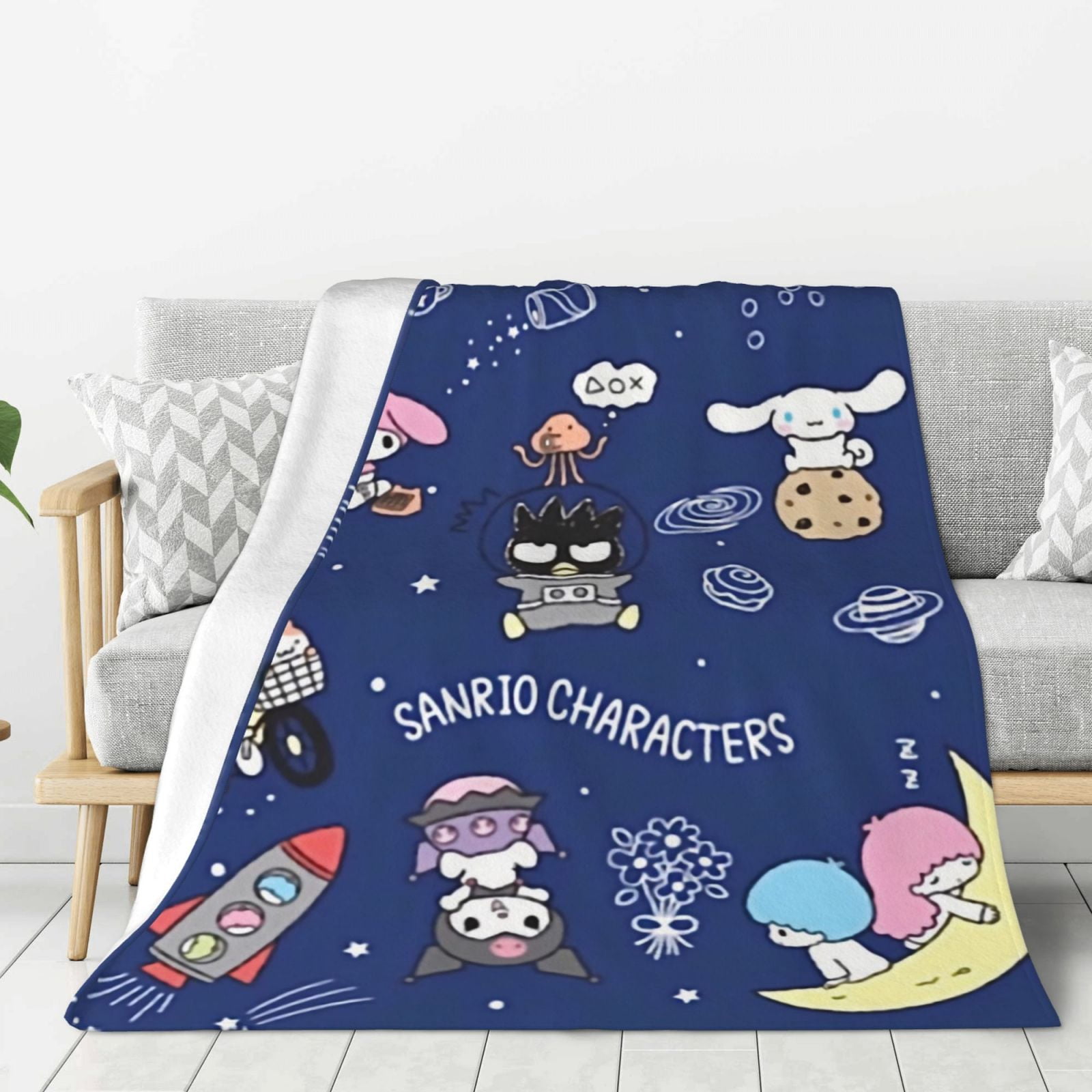 Kawaii Kuromi Melody Hello-Kitty Cinnamoroll Blankets for Couch,Super ...