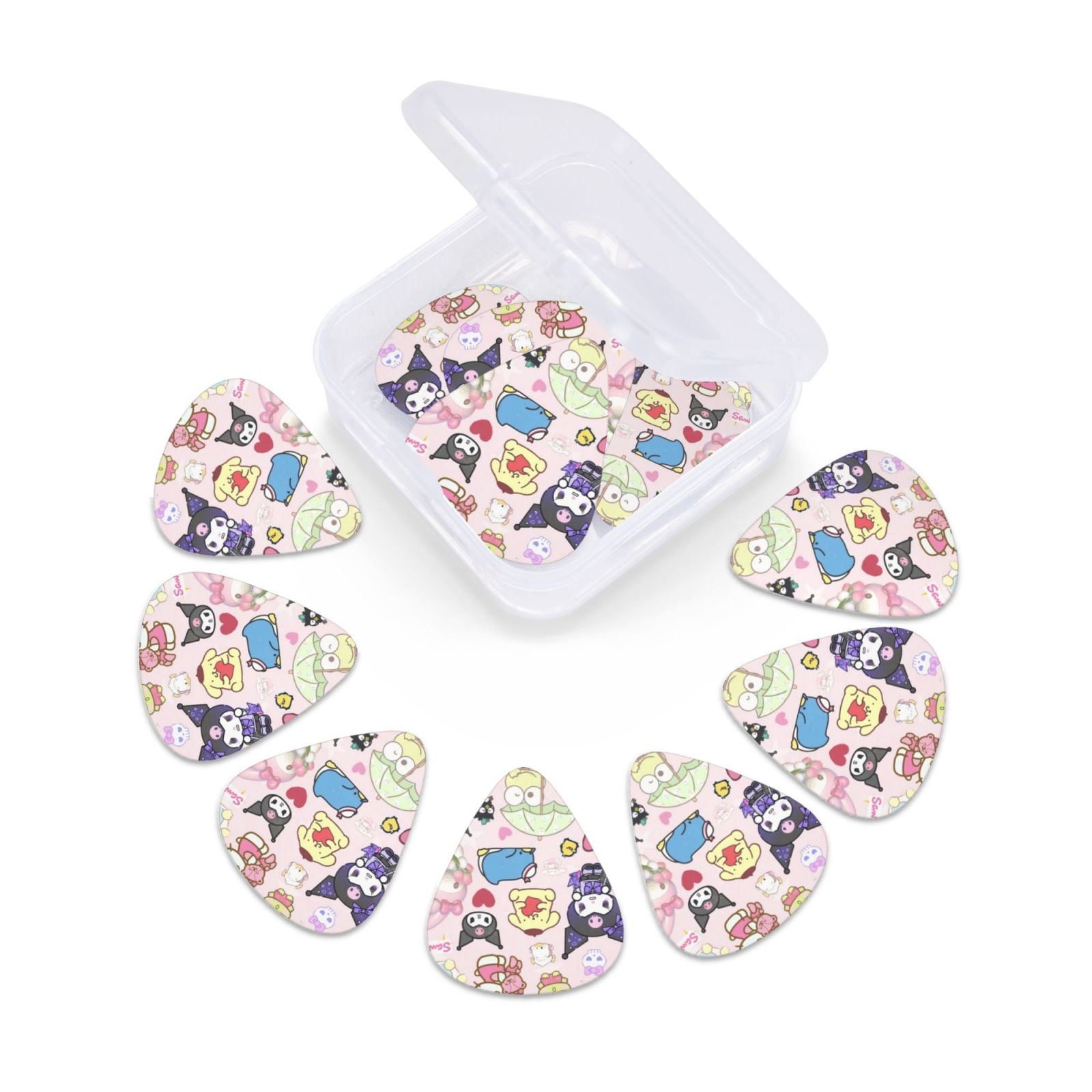 Kawaii Kuromi Melody Hello-Kitty Cinnamoroll6 12 Piece Guitar Picks Set ...