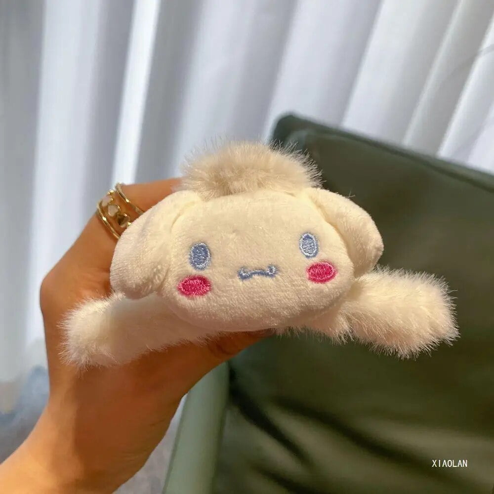 Kawaii Kuromi Melody Plush Hairpins Cinnamoroll Purin Plush Hairpin ...