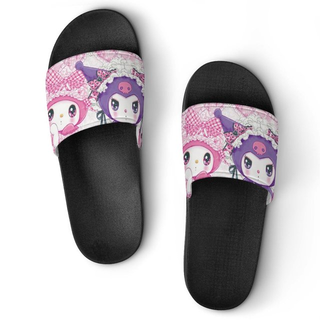 Kawaii Kuromi Melody Slides for Women,Non-Slip Quick Drying Soft ...