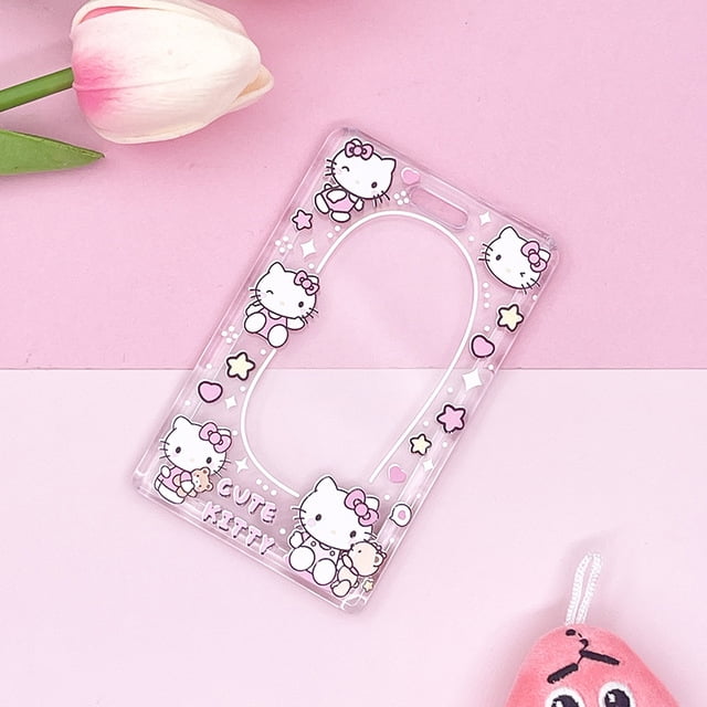 Kawaii Kuromi My Melody Cinnamoroll Cartoon Acrylic Card Holder Anime ...