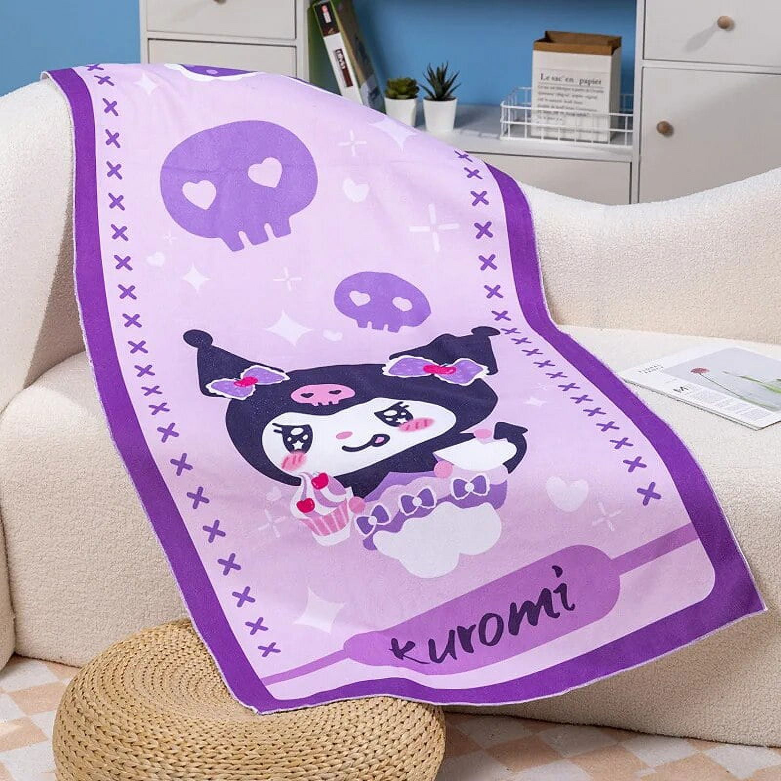 Kawaii Kuromi My Melody Cinnamoroll Cartoon Thick Bath Towel Anime ...
