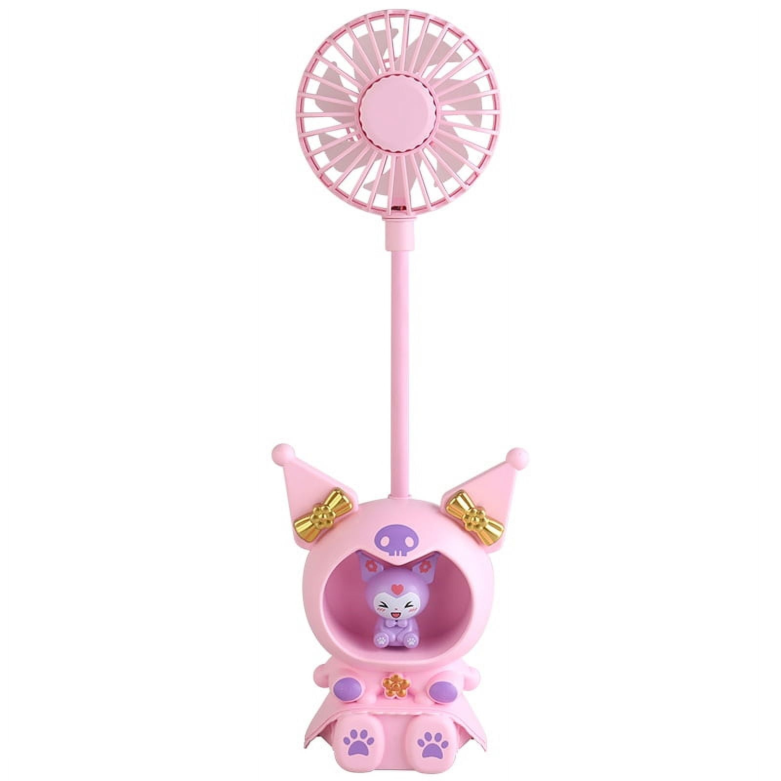 Kawaii Kuromi My Melody Folding Eye LED Fan Light Foldable Protection ...