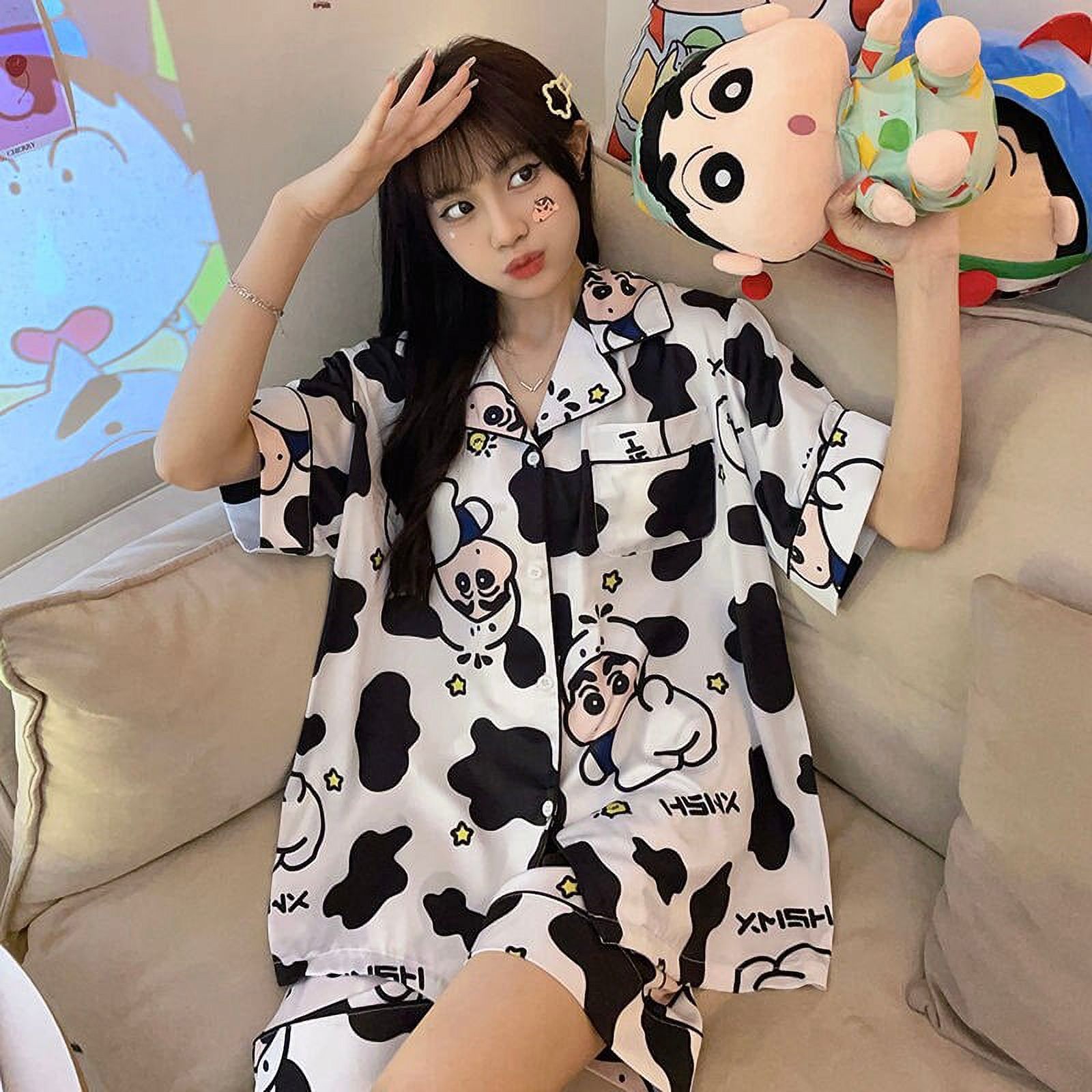 Anime Kawaii Kuromi Pajamas Sanrio Cartoon Pochacco Stitch Crayon ...