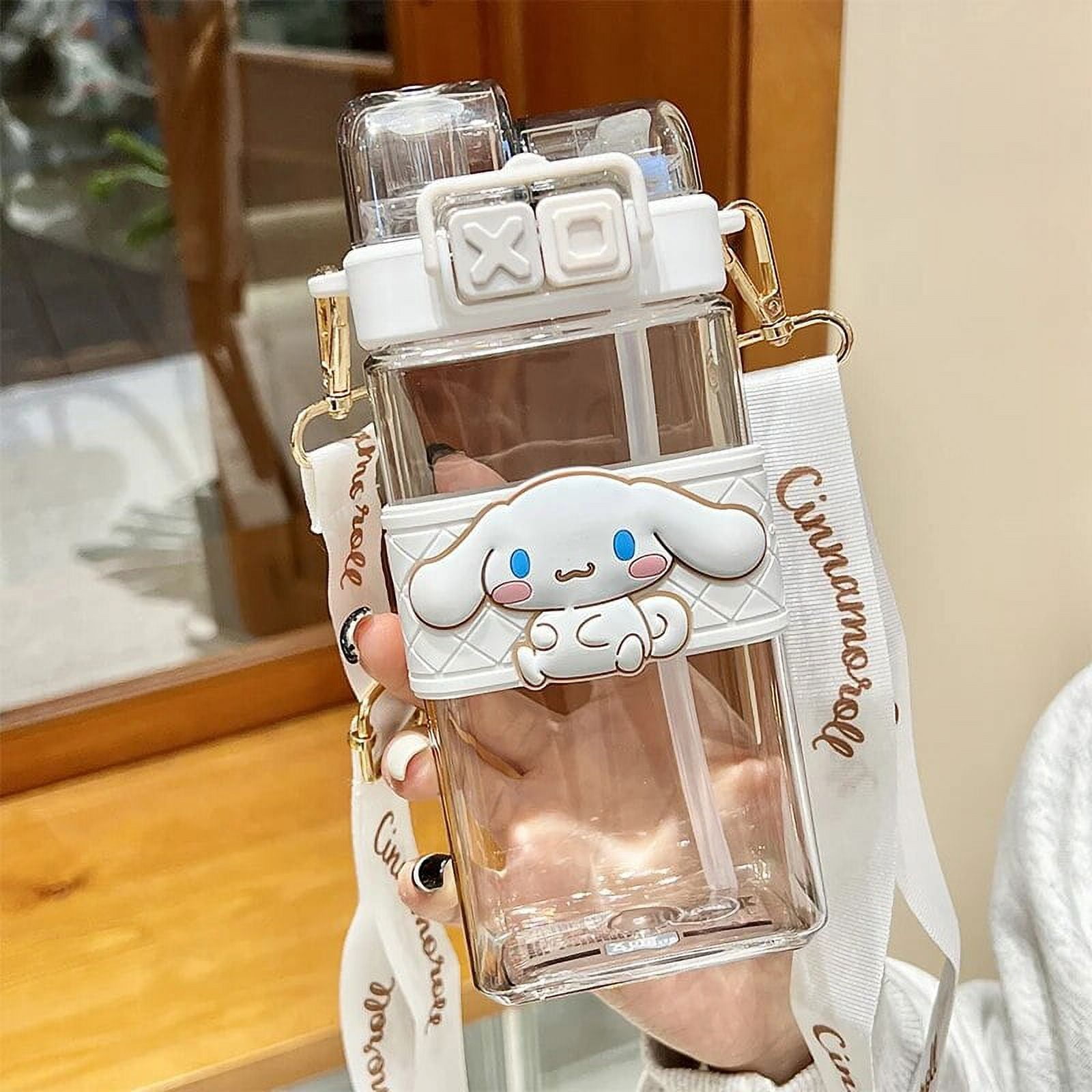 Kawaii Kuromi Portable Straw Cup Anime Sanrio Cinnamoroll My Melody ...