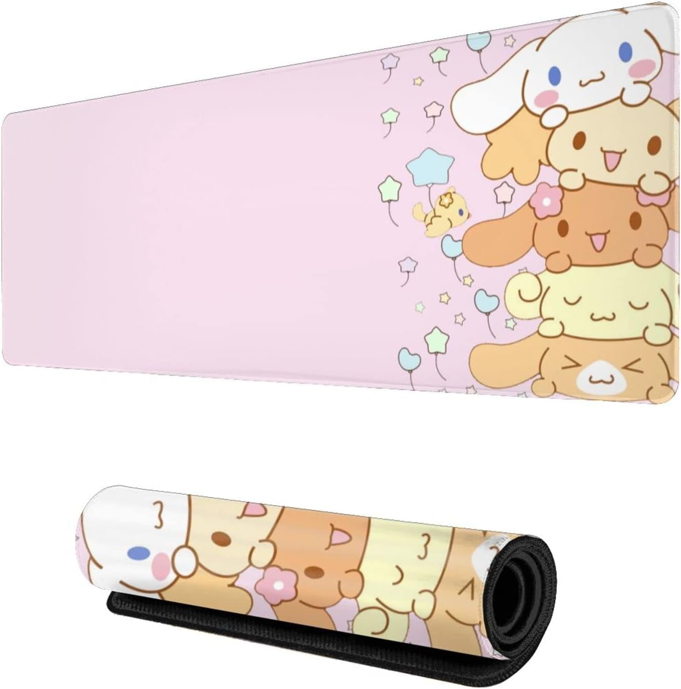 Kawaii Large Pink Mouse Pads with Design Novelty Anime Keyboard Pad Non ...
