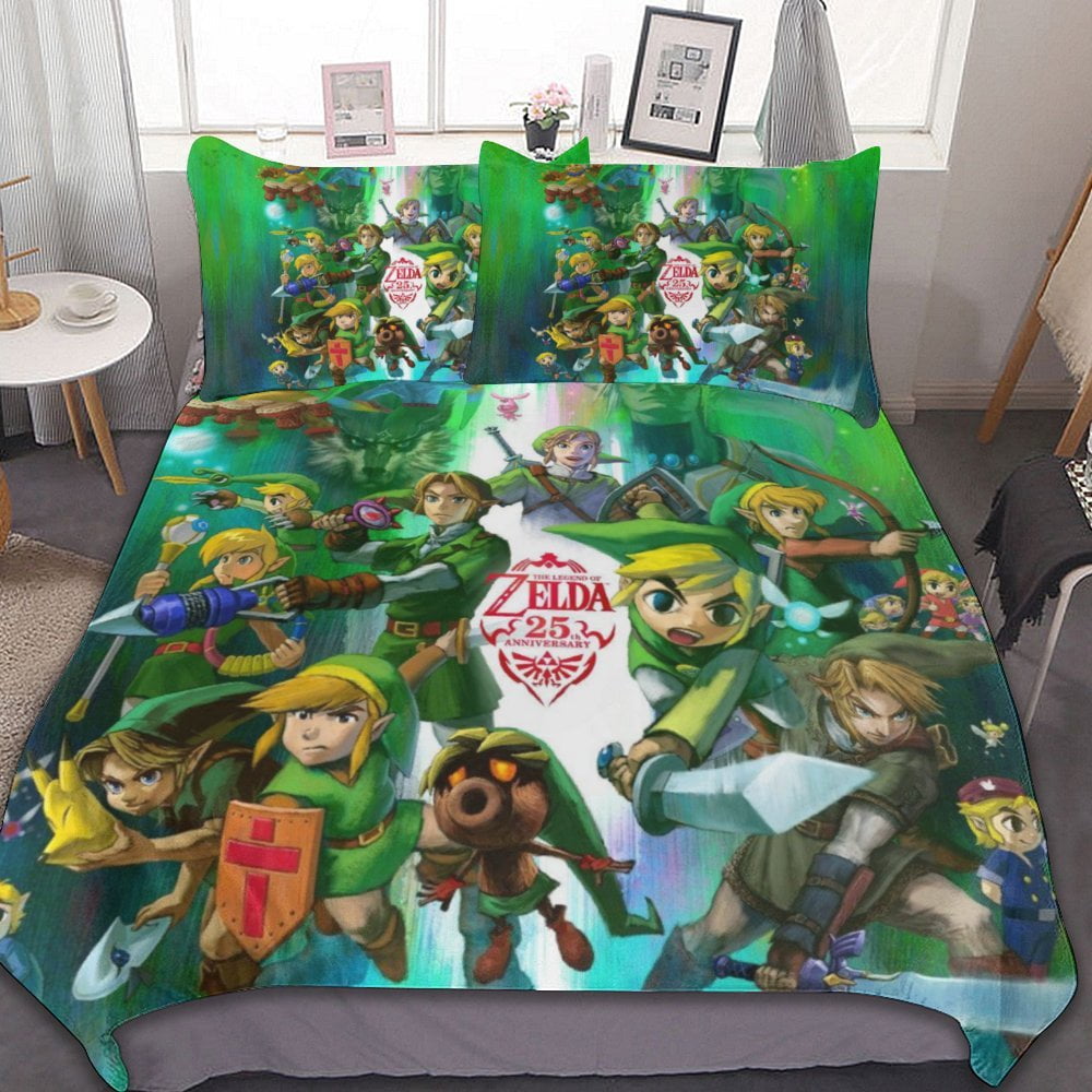 Kawaii Legend Of Zelda Duvet Cover Set 3D Printed Bedding Set Ultra ...