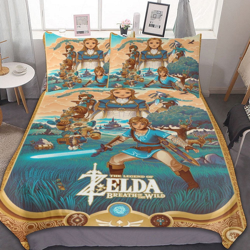 Kawaii Legend Of Zelda Duvet Cover Set, Bedding Set for Kids Teens ...