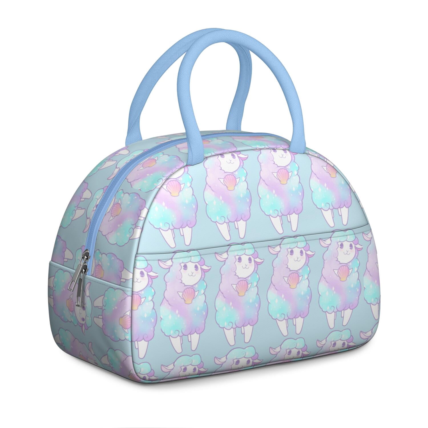 Kawaii Llama Lunch Tote – Adorable Cartoon Alpaca Pattern, Reusable and ...