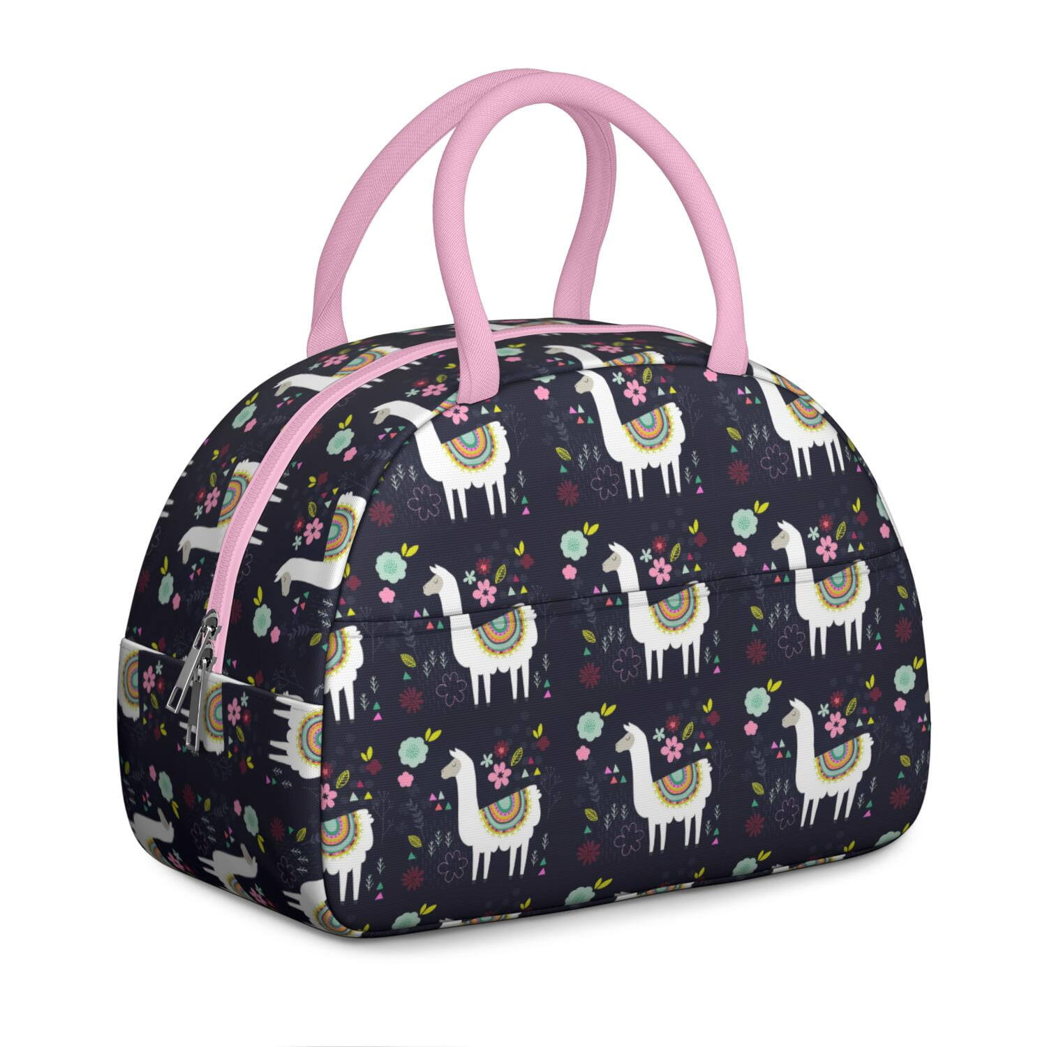 Kawaii Llama Lunch Tote – Adorable Cartoon Alpaca Pattern, Reusable and ...