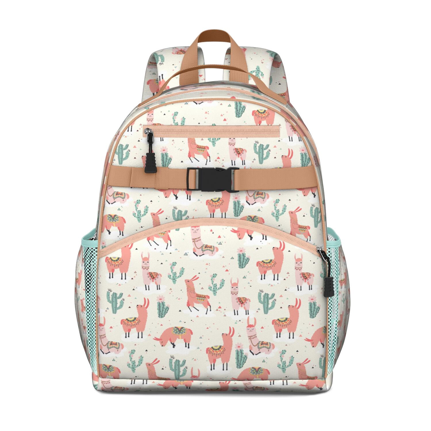 Kawaii Llama Toddler Backpack Funny Alpaca Print with Cute Llama Face ...