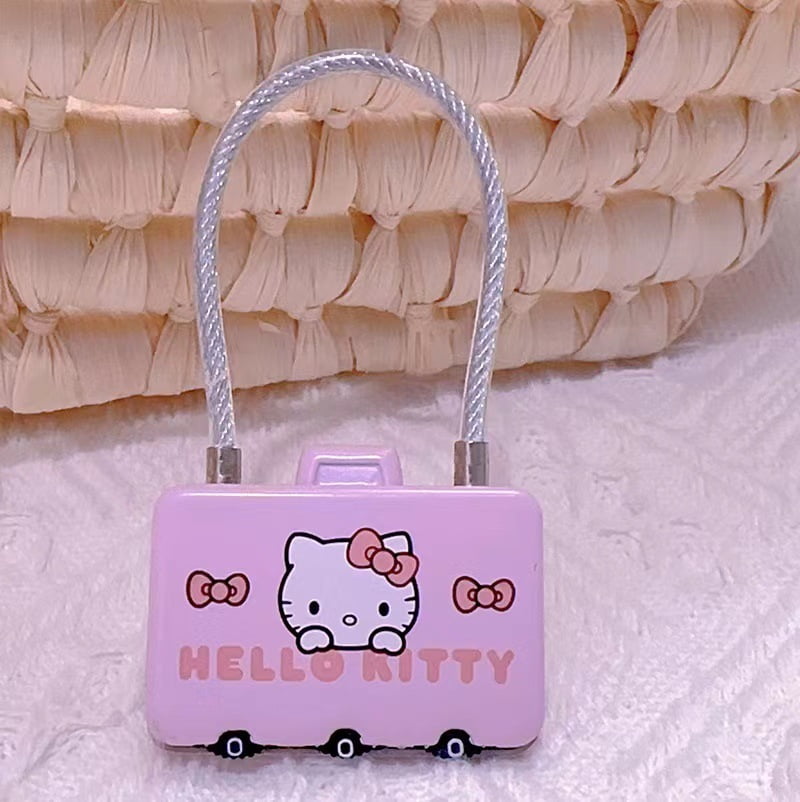 Kawaii Lock Sanrio HelloKittys MyMelody Cinnamoroll Cartoon Steel ...