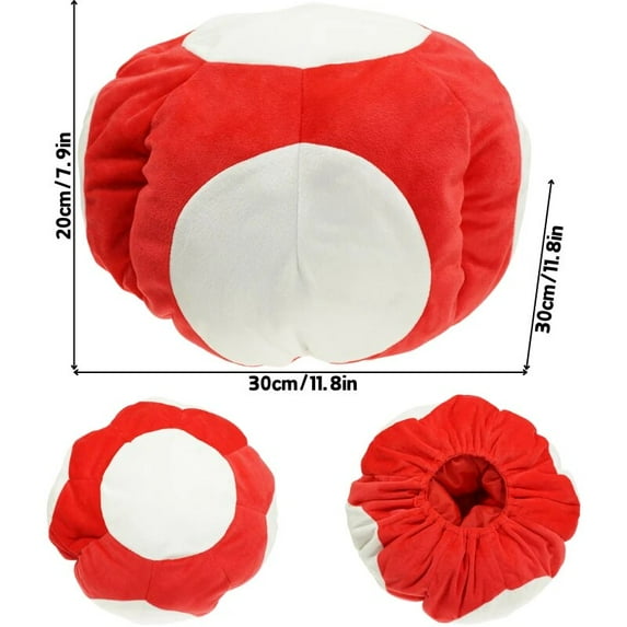 Kawaii Mario Bros Green Bowser Meowser Mushroom Hat Soft Plush Toys ...