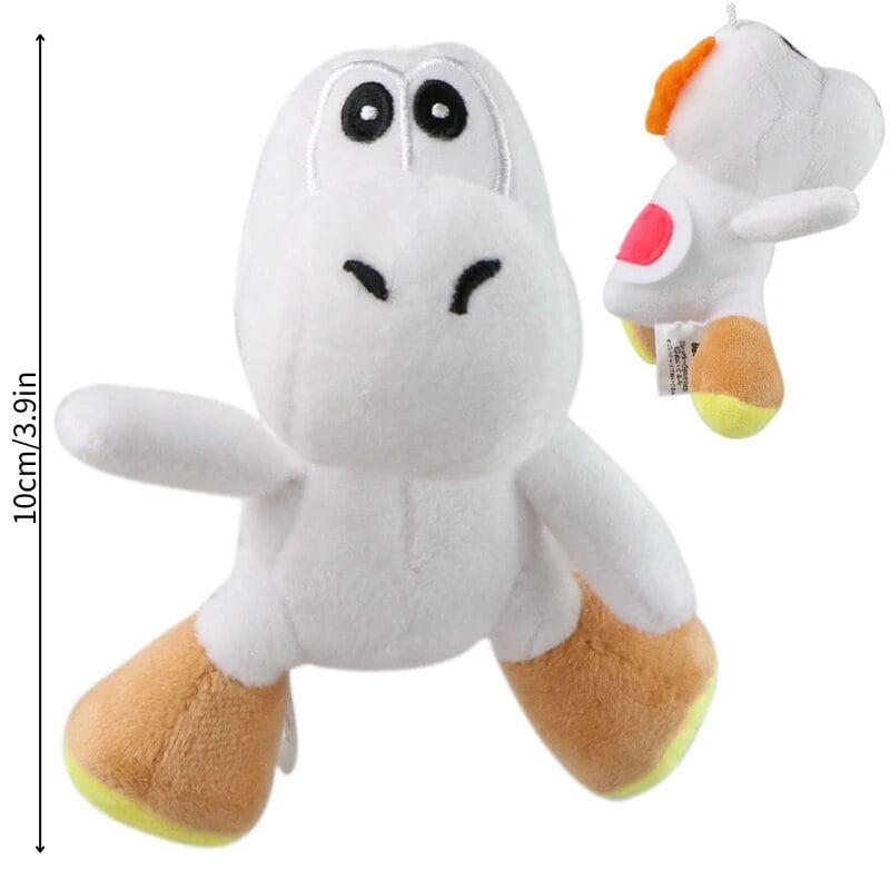 Kawaii Mario Bros Green Yoshi Soft Plush Keychain Toys Yellow Super ...