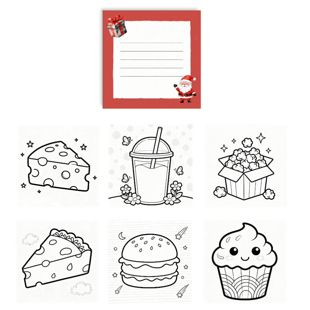 Kawaii Memo Pads Double-Sided, 100Pcs Cute Coloring Design & Blank Note ...