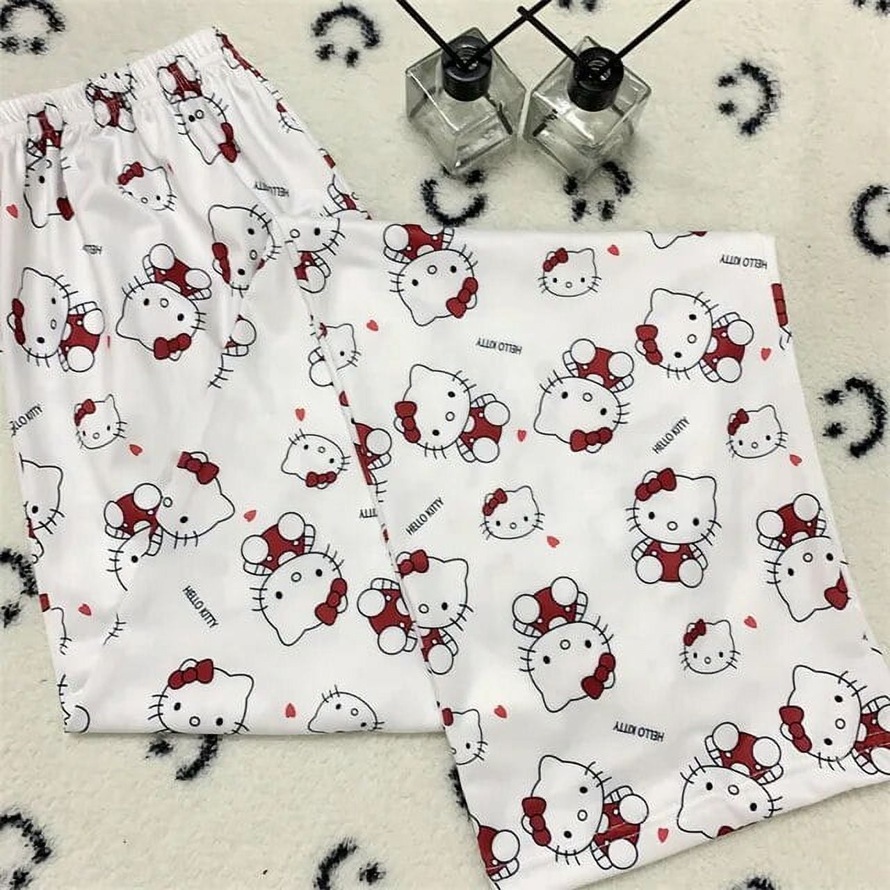 Kawaii Miniso Kuromi Melody Hello Kitty Pajama Pants Sanrio Cartoon ...