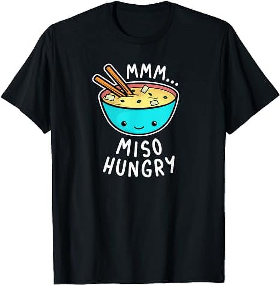 Kawaii Miso Soup Bowl Me So Hungry Pun T-Shirt - Walmart.com