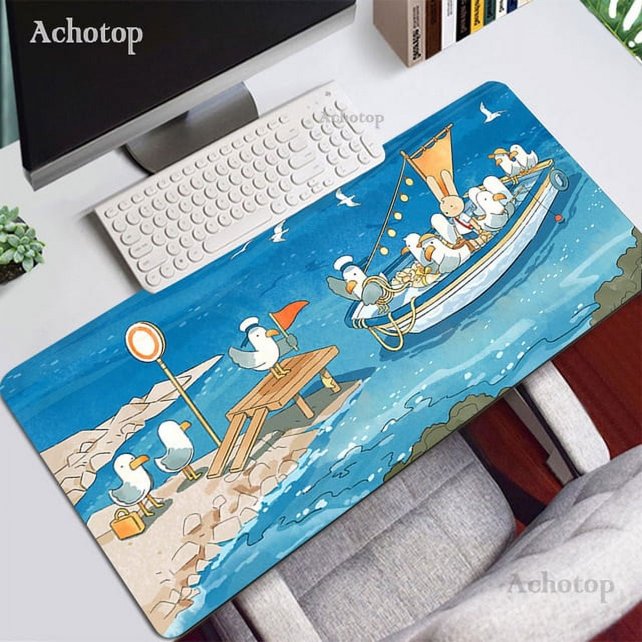 Kawaii Mouse Pad Gamer Large Cute Mousepad Summer Keyboard Computer ...